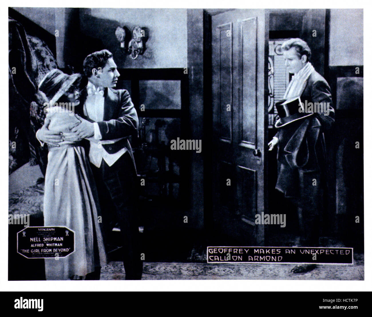 THE GIRL FROM BEYOND, US lobbycard, from left: Nell Shipman, Edward ...