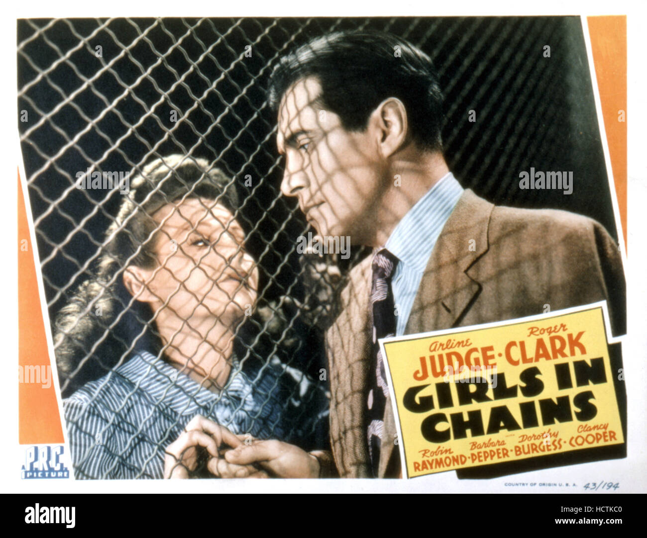 GIRLS IN CHAINS, Arline Judge, Roger Clark, 1943 Stock Photo - Alamy