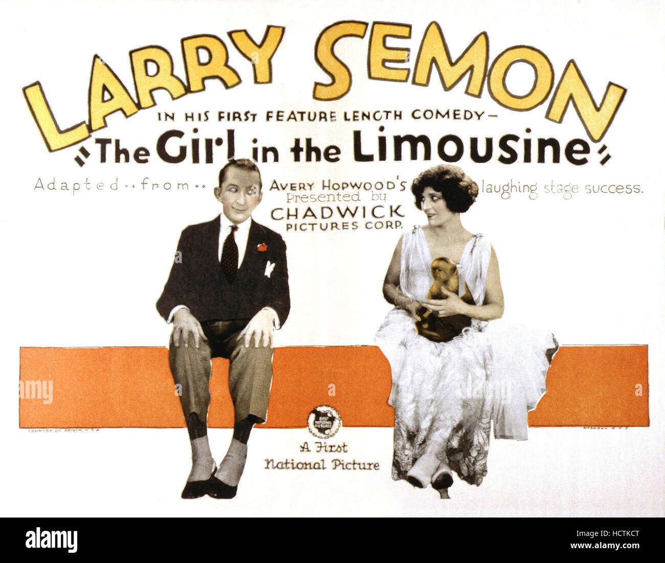 THE GIRL IN THE LIMOUSINE, from left: Larry Semon, Claire Adams, 1924 Stock Photo - Alamy