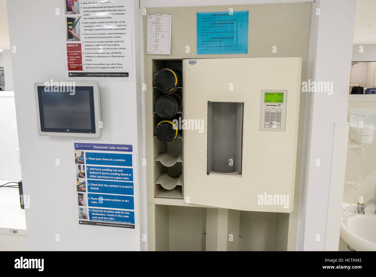 Hospital pneumatic tube system hi-res stock photography and images - Alamy