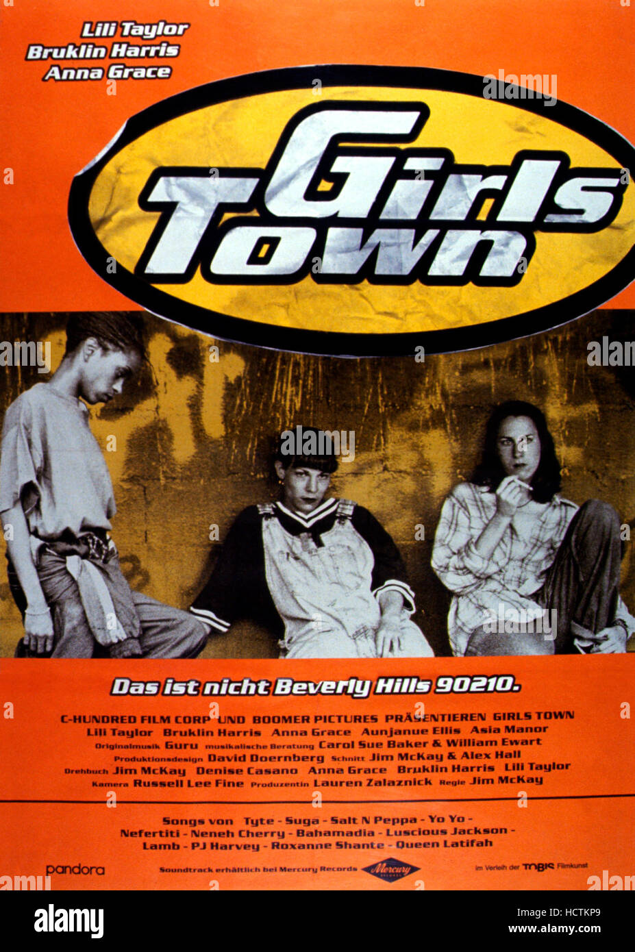 GIRLS TOWN, German poster, from left: Brukin Harris, Lili Taylor, Anna ...
