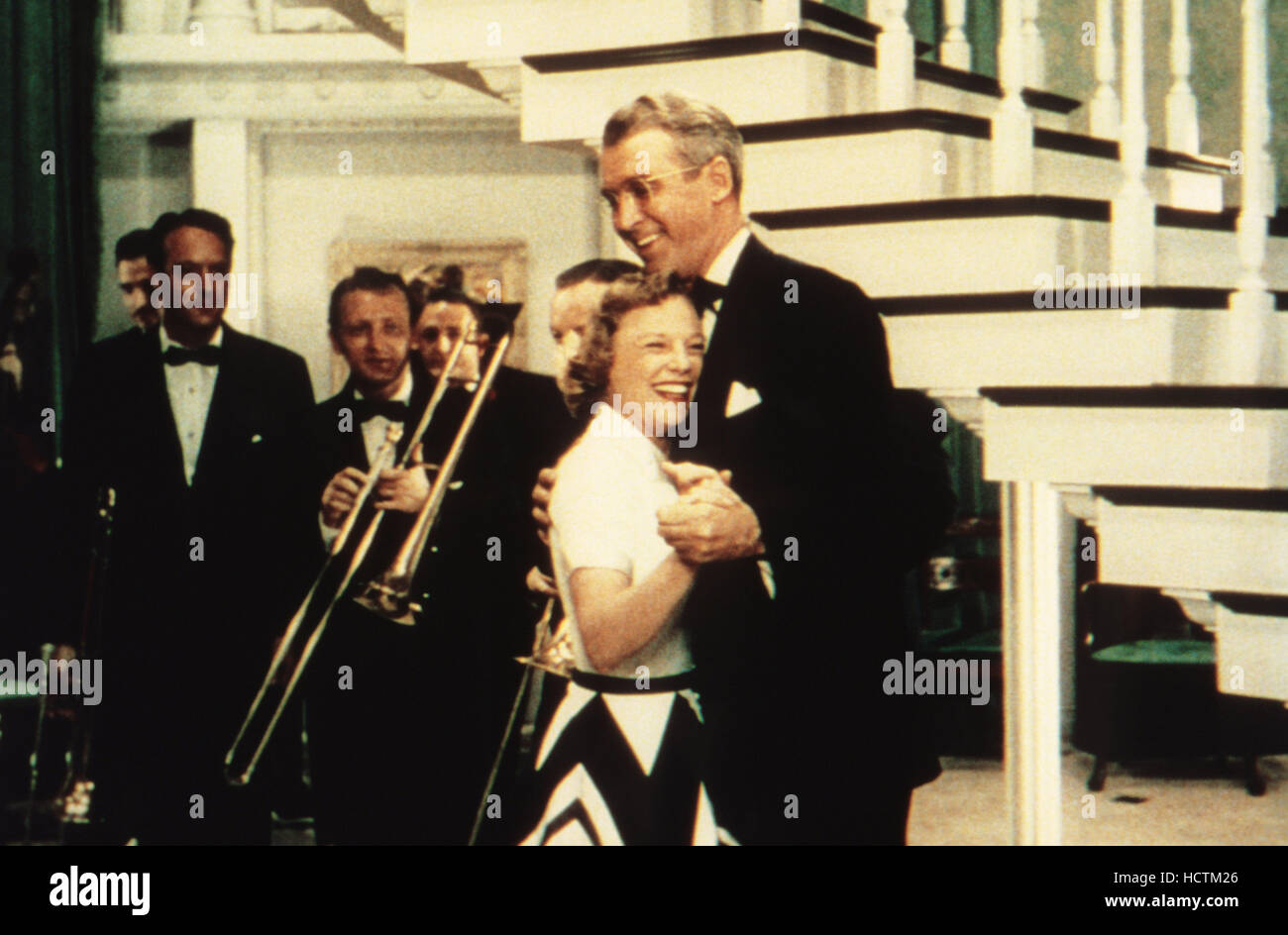 THE GLENN MILLER STORY, front from left: June Allyson, James Stewart ...