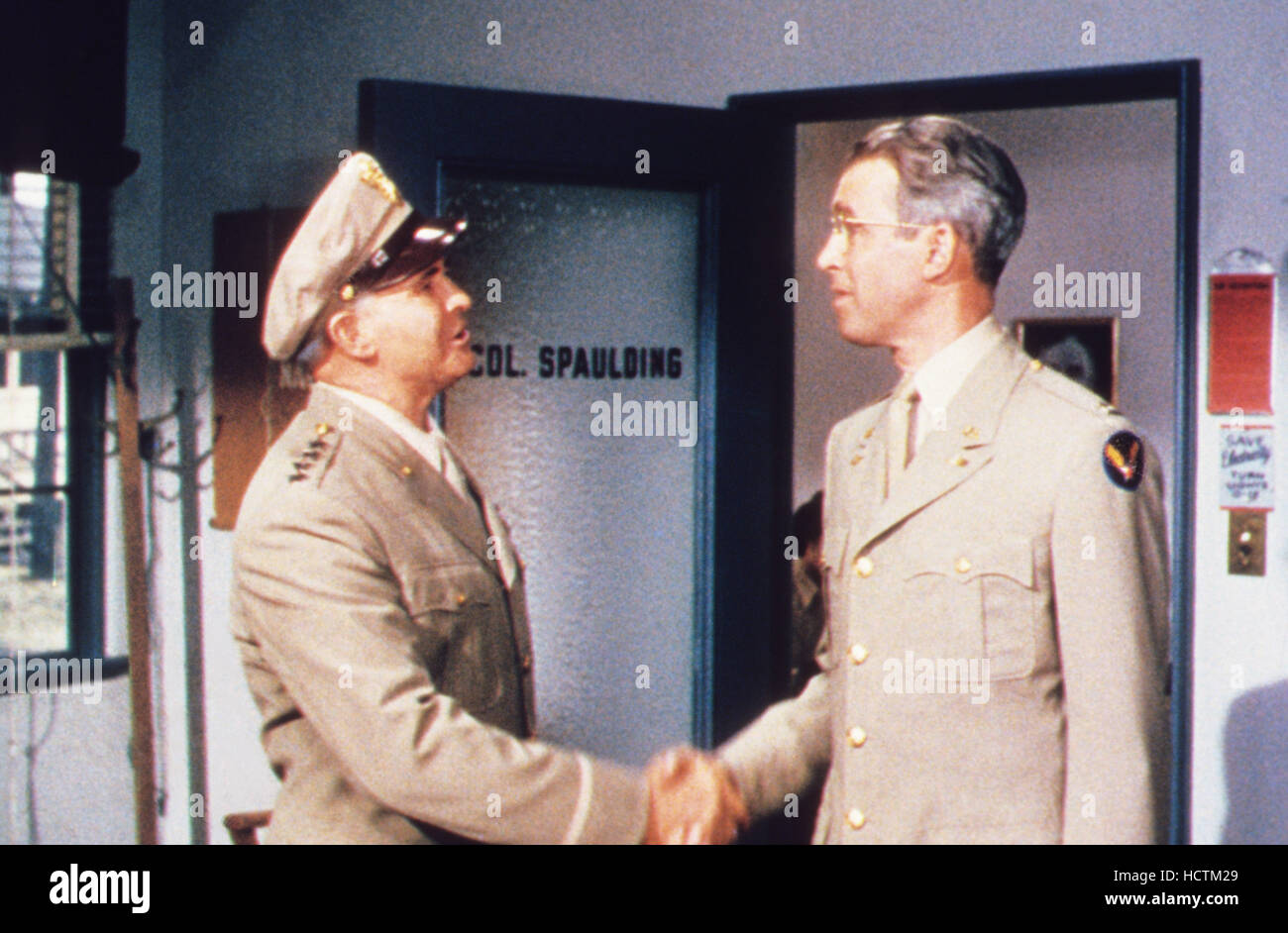 THE GLENN MILLER STORY, from left: Barton MacLane, James Stewart, 1954 ...