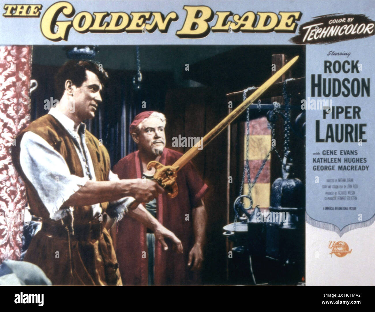 THE GOLDEN BLADE, Rock Hudson, Harry Lang, 1953 Stock Photo - Alamy