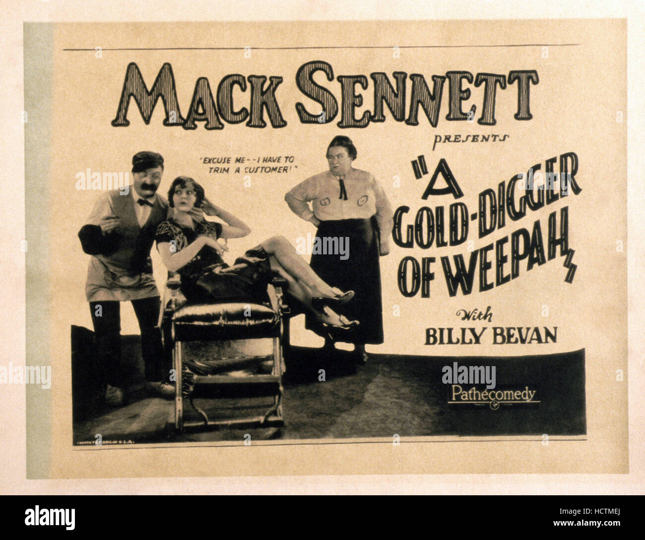 GOLD DIGGER OF WEEPAH, from left: Billy Bevan, Alma Bennett, Sunshine ...