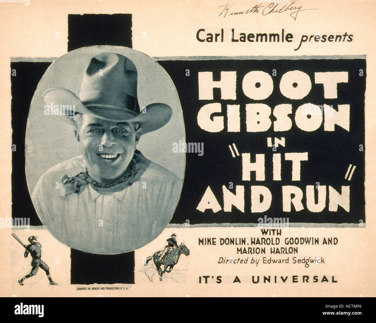 HIT AND RUN, Hoot Gibson, 1924 Stock Photo - Alamy