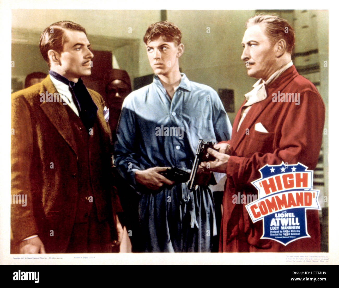 THE HIGH COMMAND, James Mason (l.), Lionel Atwill (r.), 1938 Stock ...
