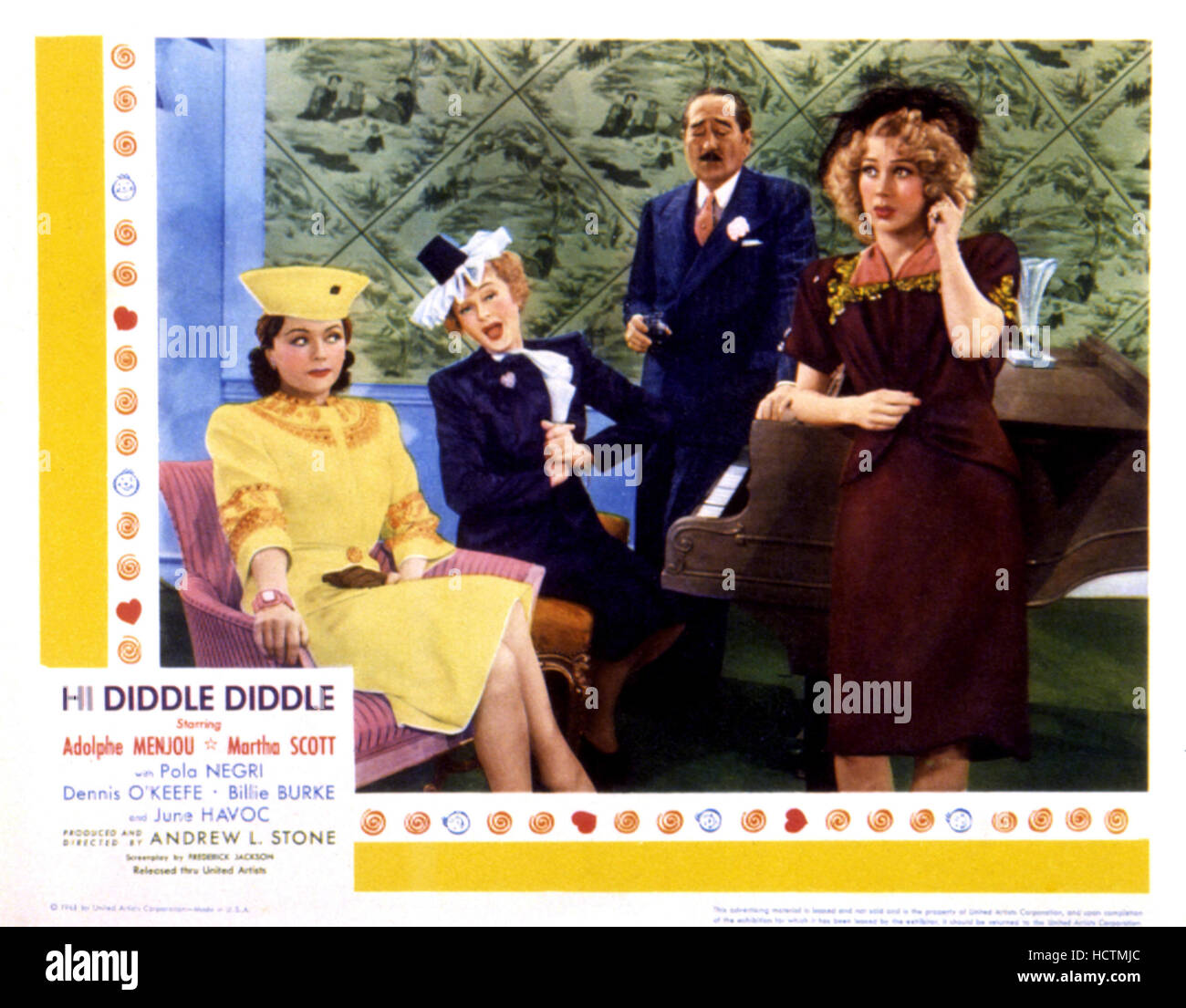 HI DIDDLE DIDDLE, Pola Negri, Billie Burke, Adolphe Menjou, June Havoc ...