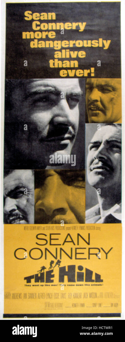THE HILL, Sean Connery, insert poster art, 1965 Stock Photo - Alamy