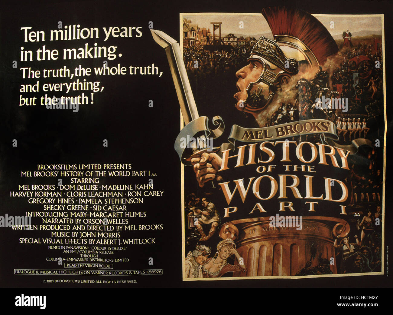 HISTORY OF THE WORLD: PART I, Mel Brooks, 1981. ©20th Century-Fox Film Corporation, TM ...
