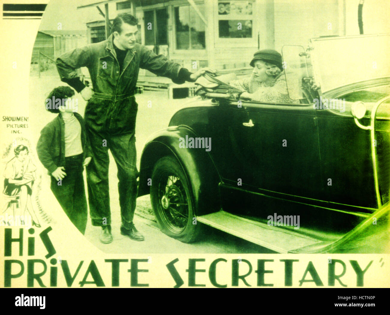 HIS PRIVATE SECRETARY, Mickey Rentschler, John Wayne, Evalyn Knapp ...