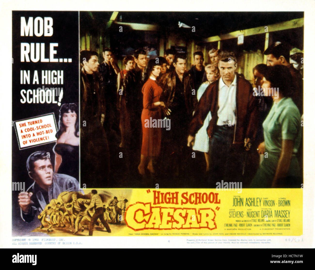 HIGH SCHOOL CAESAR, Daria Massey, John Ashley, Gary Vinson, 1960 Stock Photo - Alamy