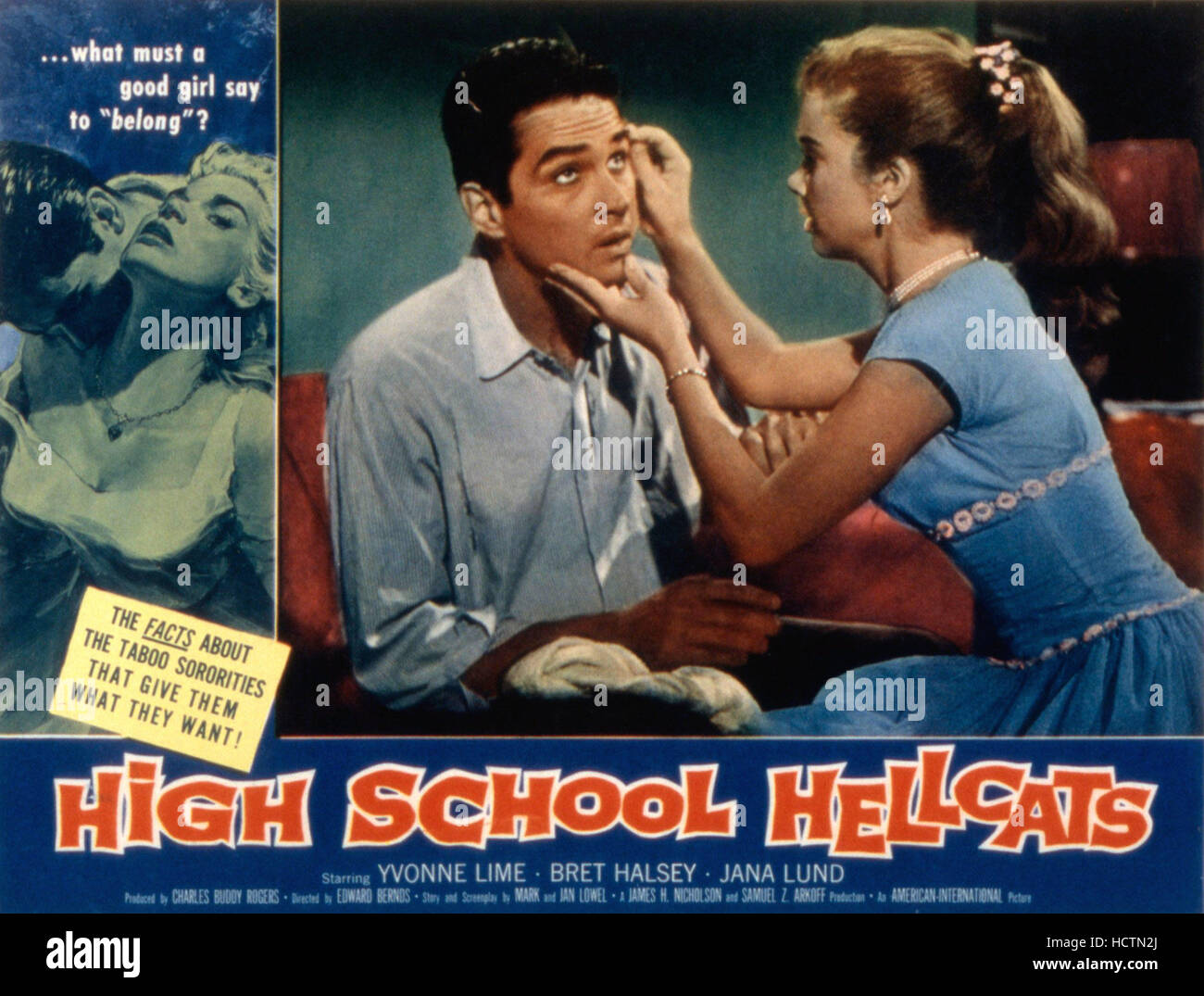 HIGH SCHOOL HELLCATS, Brett Halsey, Yvonne Lime, 1958 Stock Photo - Alamy