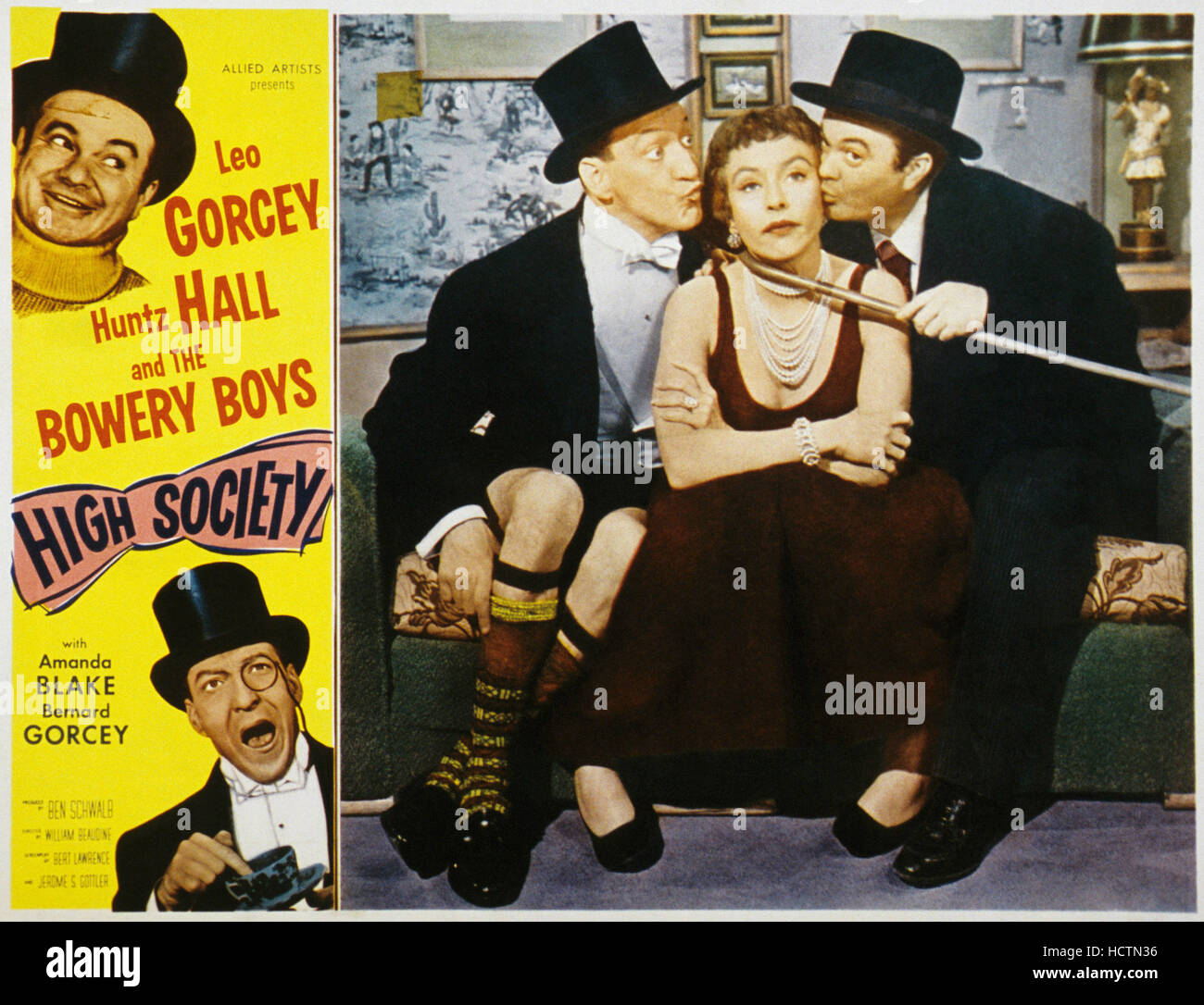 HIGH SOCIETY, from left, Huntz Hall, Amanda Blake, Leo Gorcey, 1955 ...