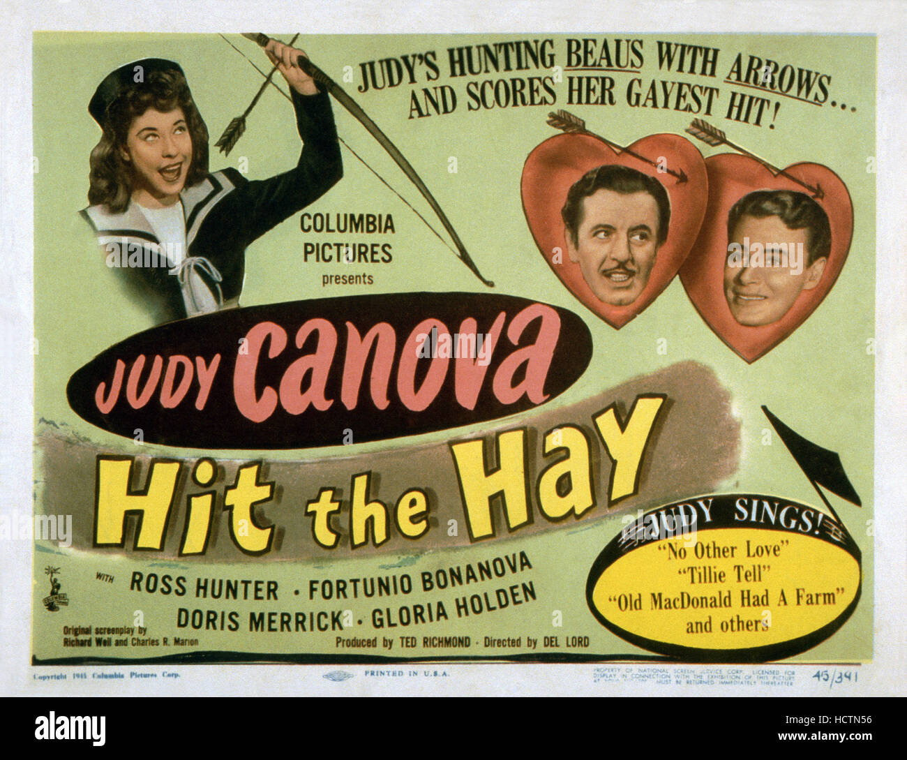 HIT THE HAY, from left: Judy Canova, Fortunio Bonanova, Ross Hunter ...