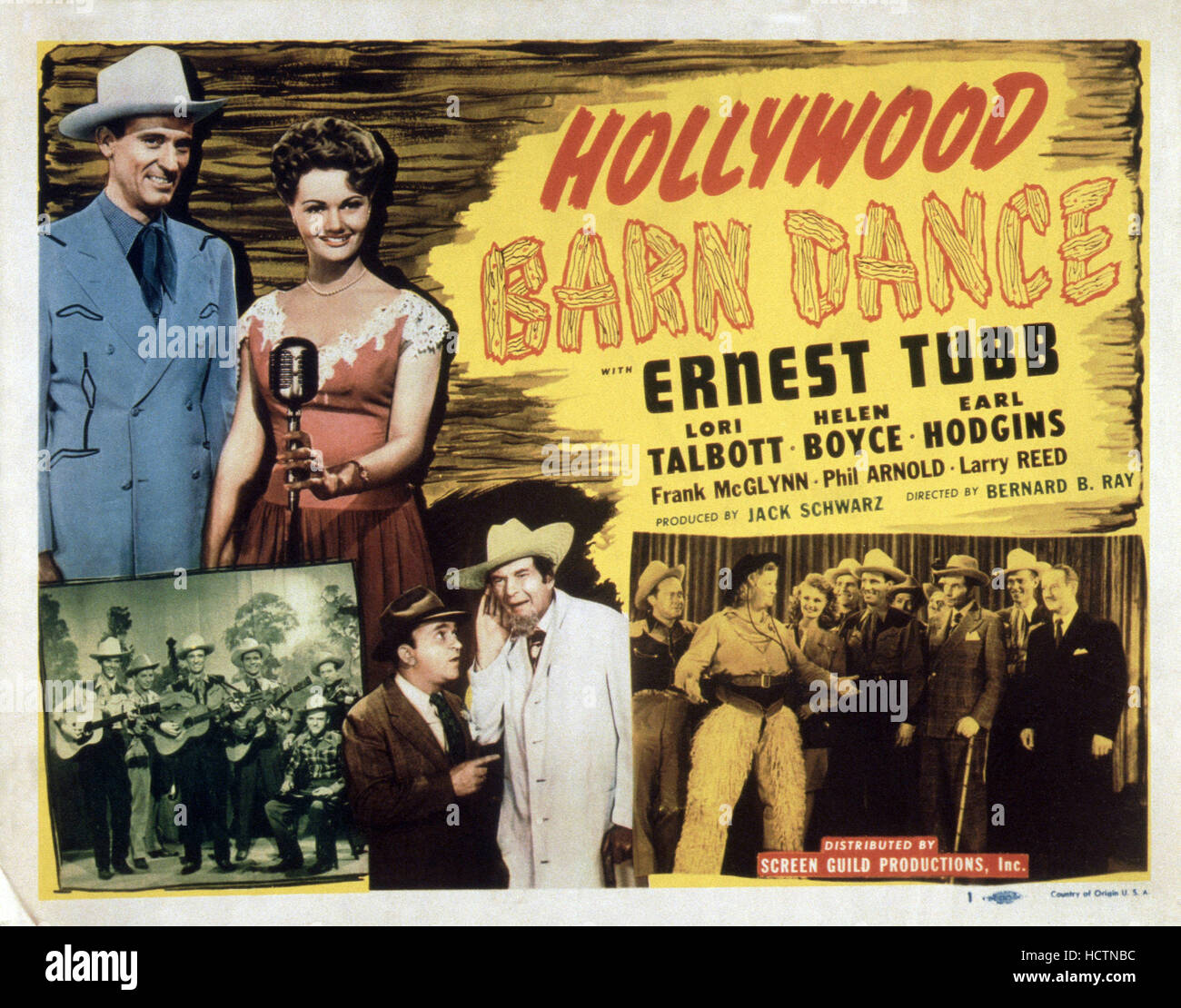 HOLLYWOOD BARN DANCE, top from left: Ernest tubb, Lori Talbott, 1947 ...