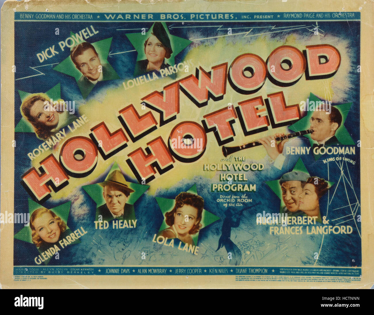 HOLLYWOOD HOTEL, Rosemary Lane, Dick Powell, Louella Parsons, Glenda ...