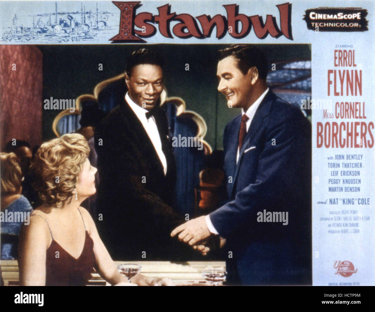 ISTANBUL, Cornell Borchers, Nat 'King' Cole, Errol Flynn, 1957 Stock ...