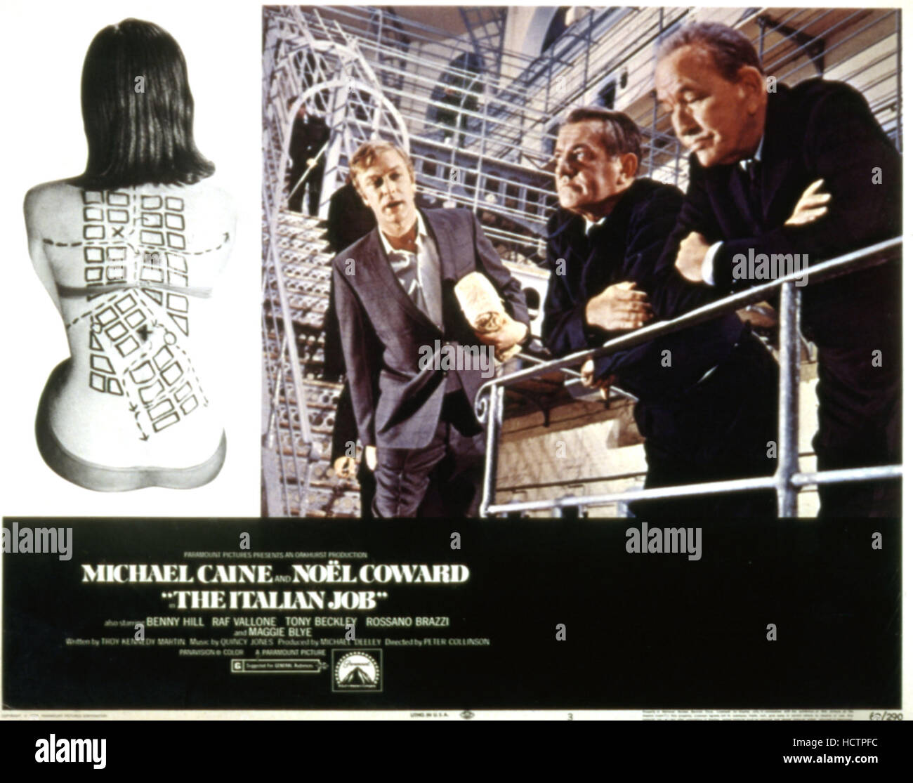 THE ITALIAN JOB, Michael Caine, Graham Payn, Noel Coward, 1969 Stock ...