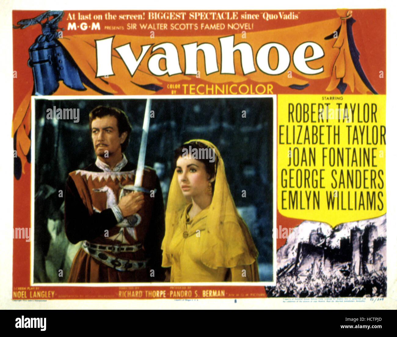 IVANHOE, Robert Taylor, Elizabeth Taylor, 1952 Stock Photo - Alamy