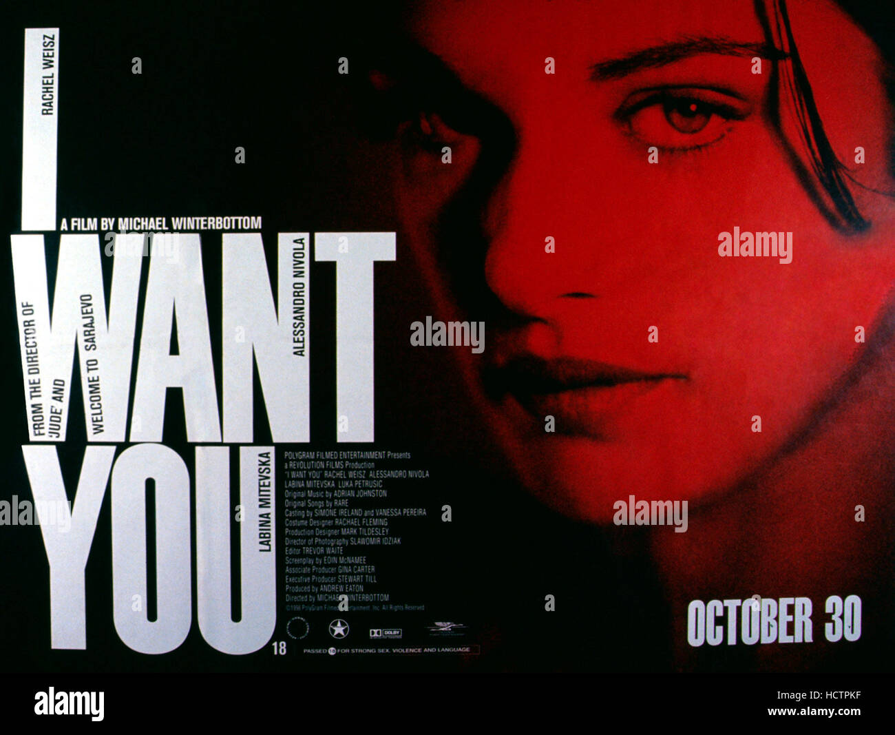 I Want You British Poster Rachel Weisz 1998 © Gramercy Pictures