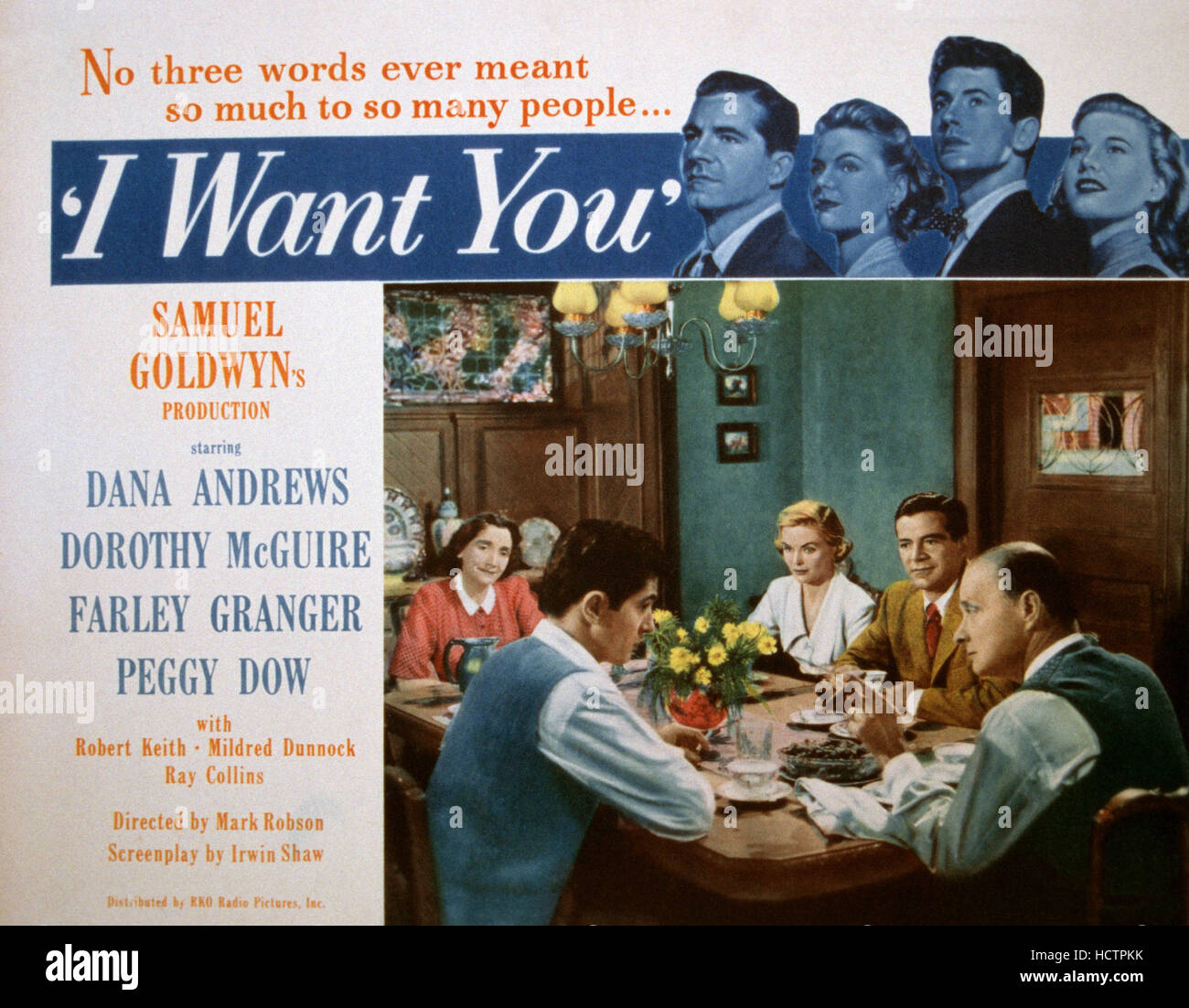 I WANT YOU, top from left: Dana Andrews, Dorothy McGuire, Farley ...