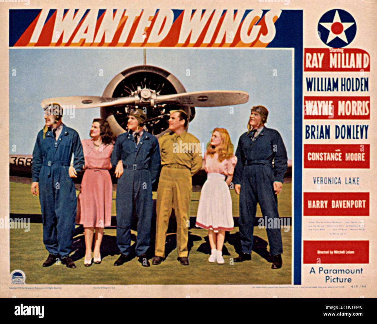 I WANTED WINGS, Ray Milland, Constance Moore, William Holden, Brian ...