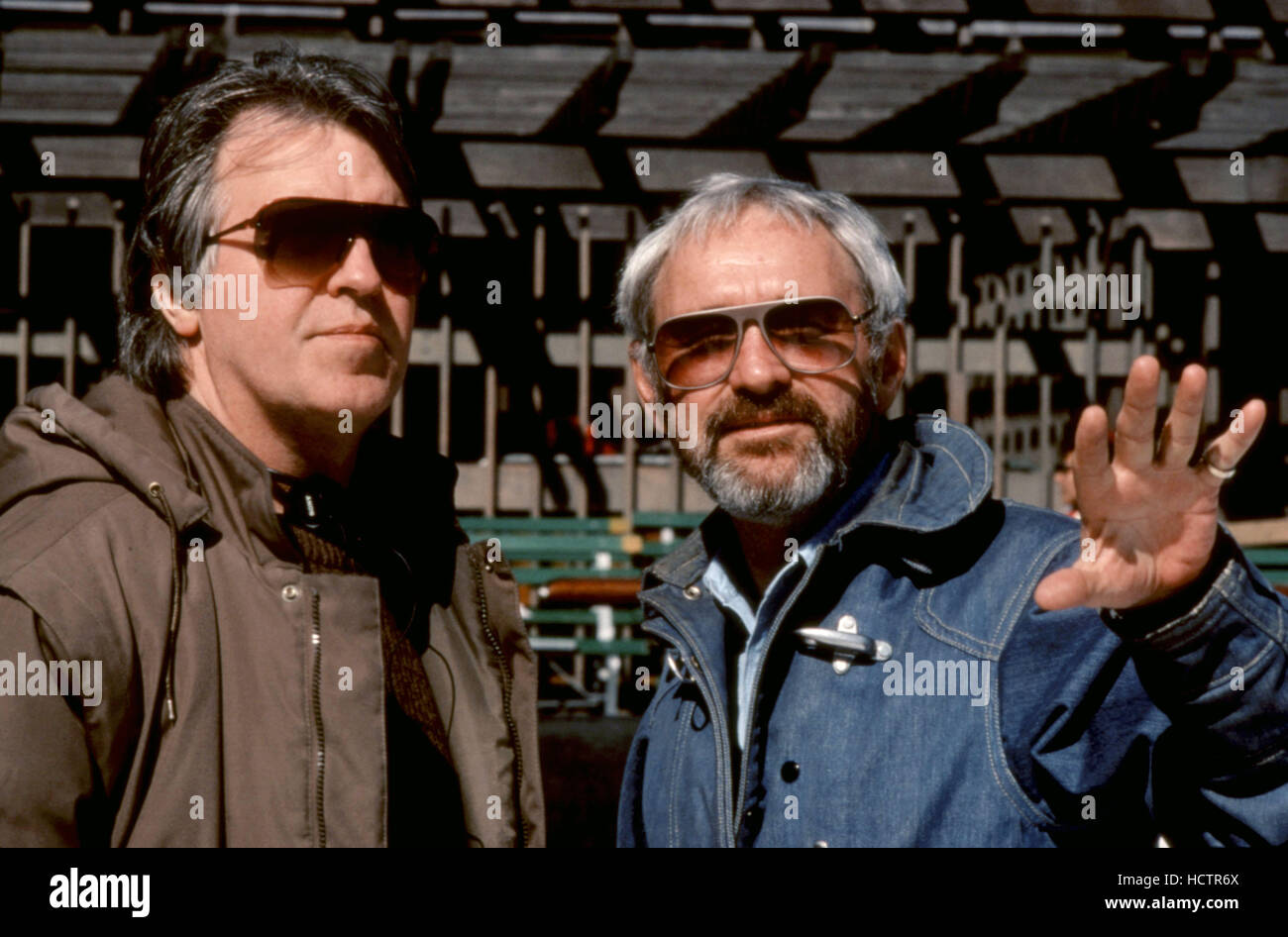 JANUARY MAN, director Pat O'Connor, producer Norman Jewison, on set ...