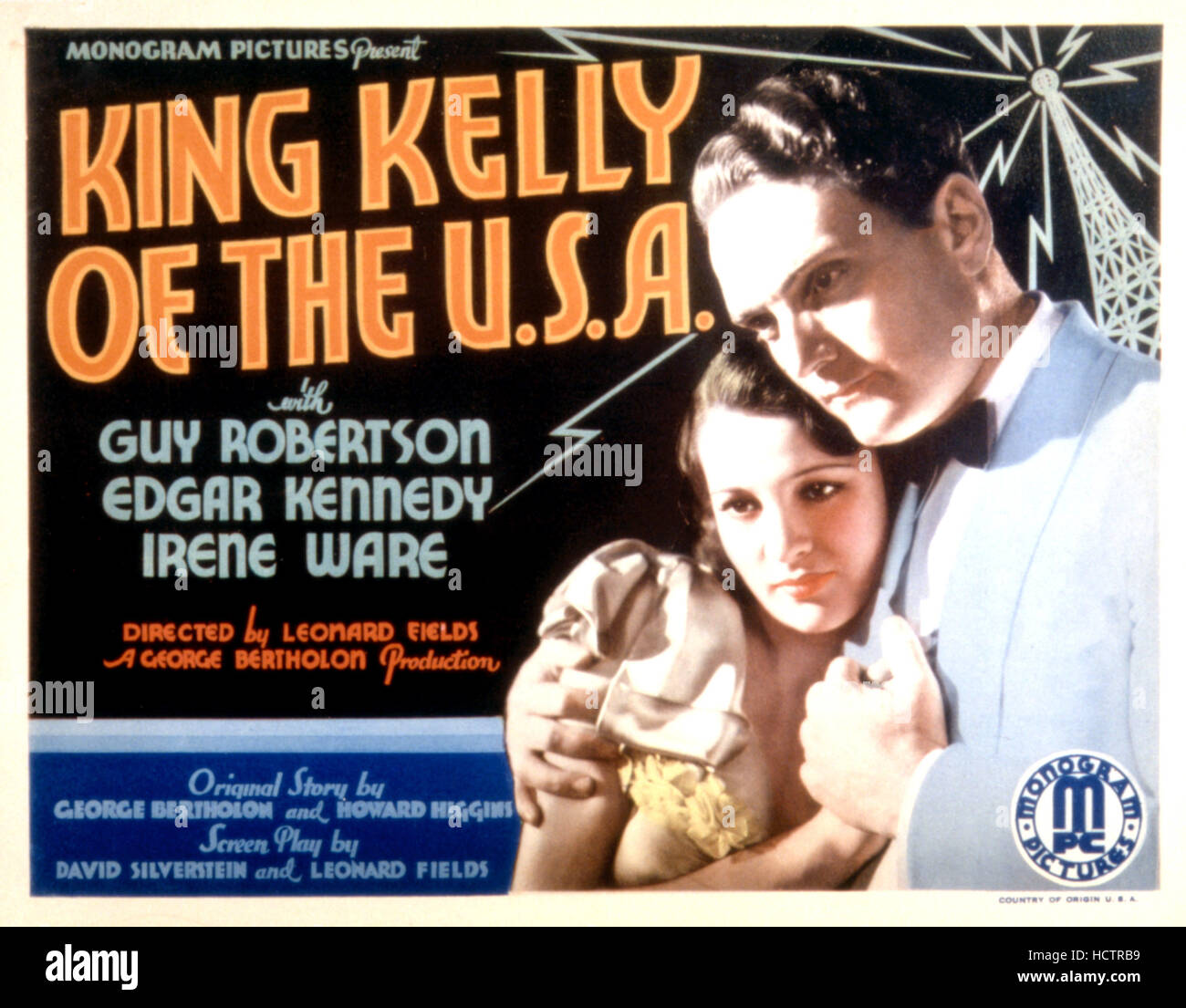 KING KELLY OF THE U.S.A., Irene Ware, Guy Robertson, 1934 Stock Photo ...