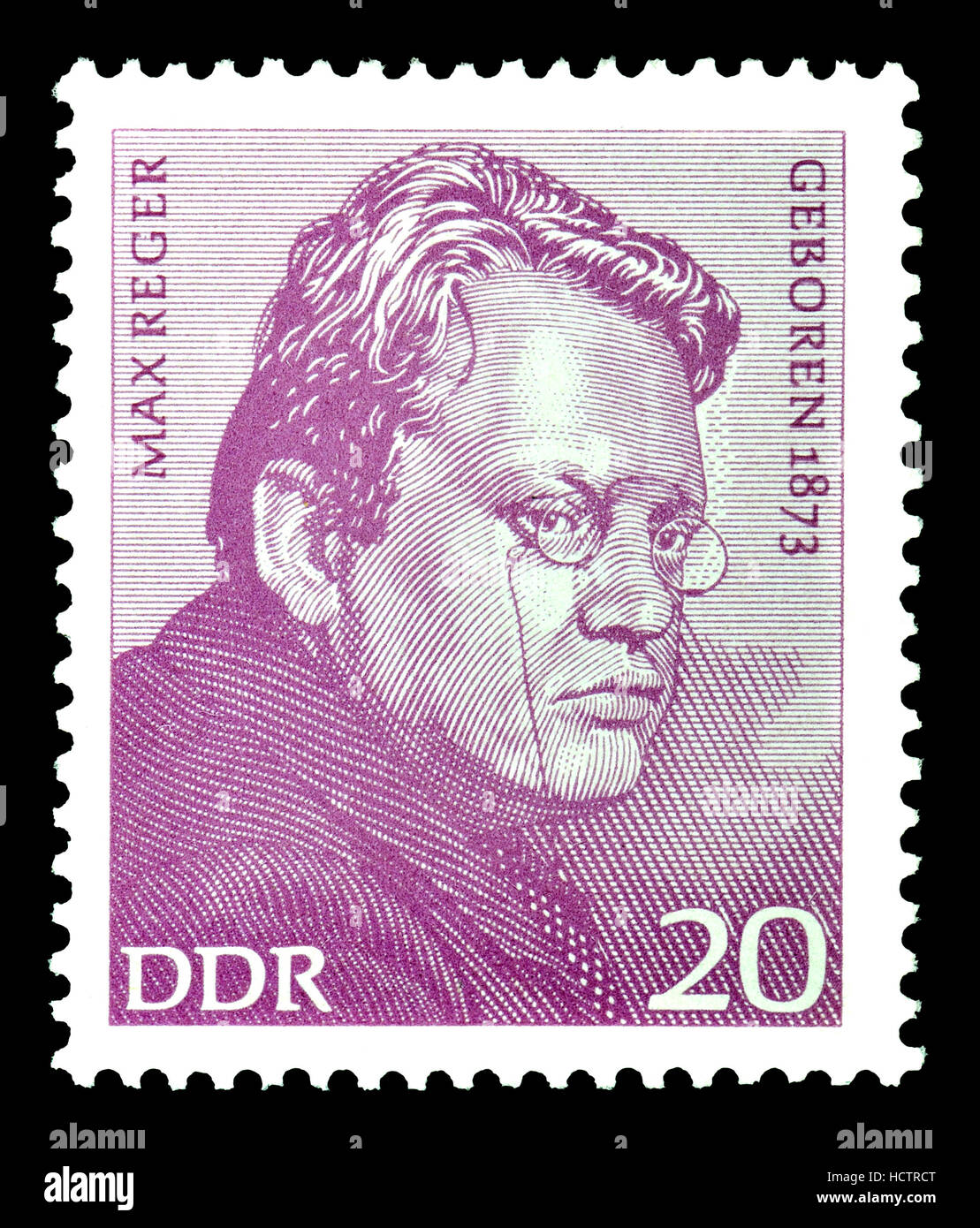 East German (DDR) Postage Stamp (1973) : Max Reger (Johann Baptist ...