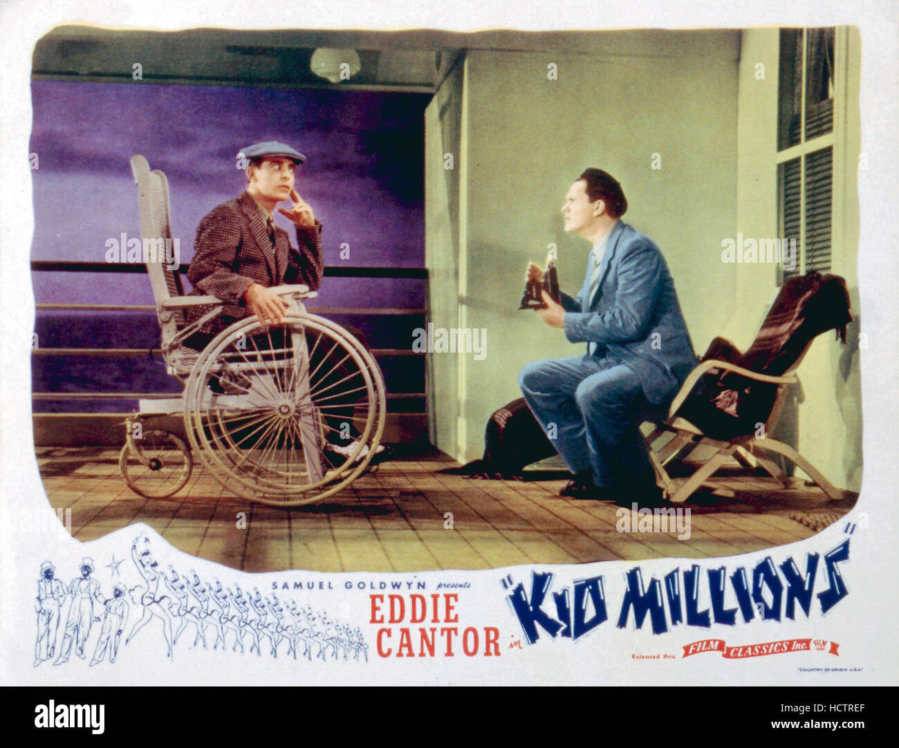 KID MILLIONS, Eddie Cantor, Warren Hymer, lobby card poster art, 1934 Stock Photo - Alamy