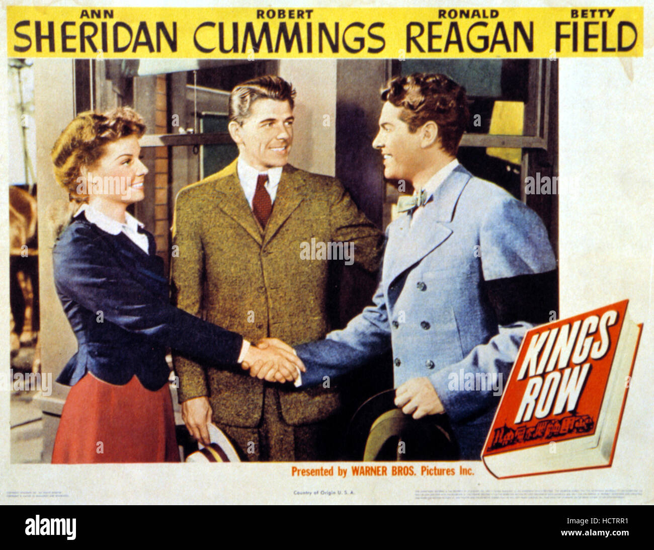 KINGS ROW, Ann Sheridan, Ronald Reagan, Robert Cummings, 1942 Stock ...