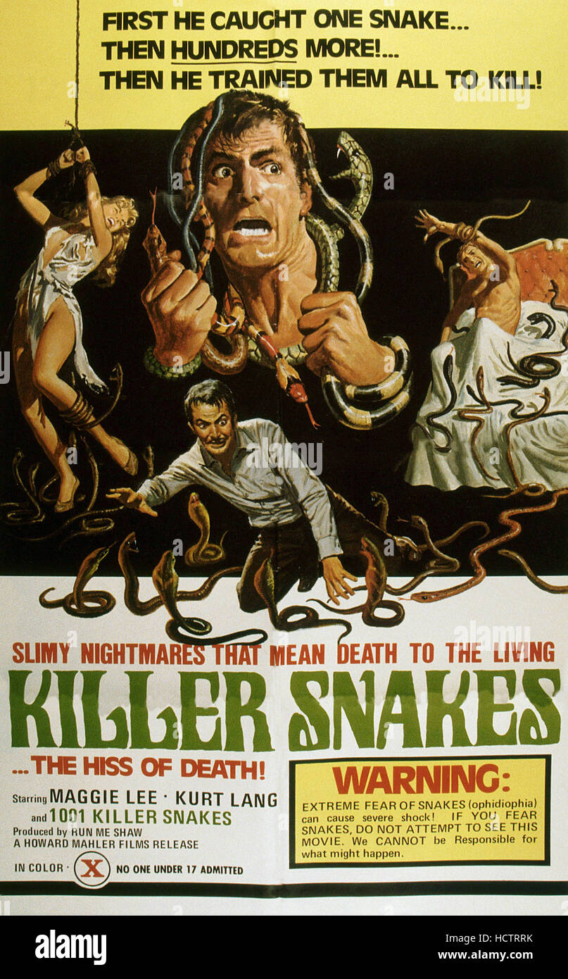 KILLER SNAKES, poster, Kurt Lang, 1972 Stock Photo - Alamy