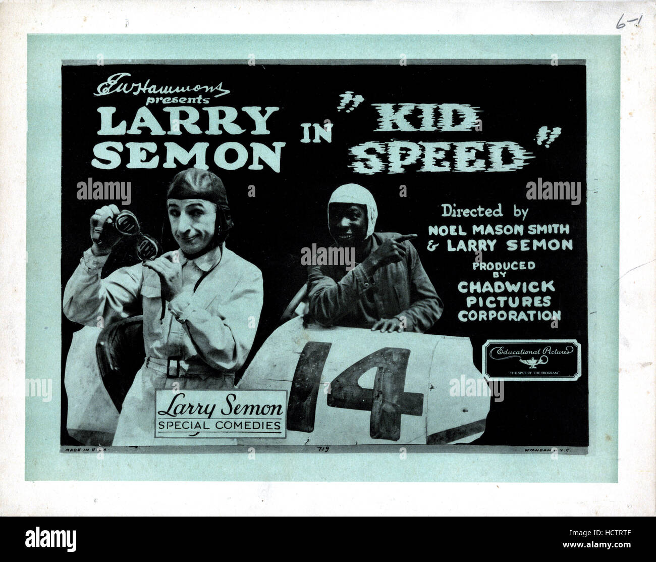 KID SPEED, from left, Larry Semon, Spencer Bell, 1921 Stock Photo - Alamy