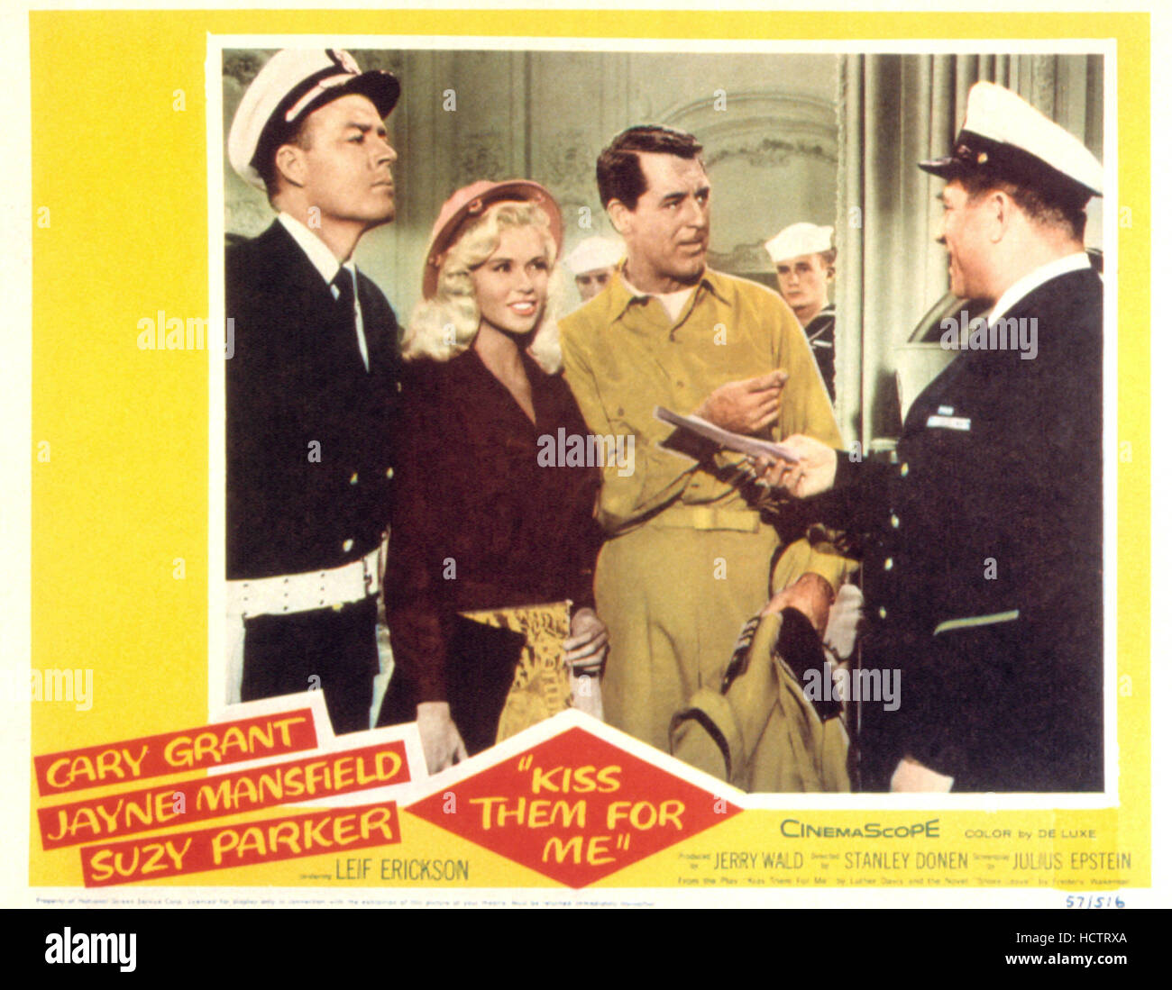 KISS THEM FOR ME, Jayne Mansfield, Cary Grant, Nathaniel Frey, 1957, TM ...