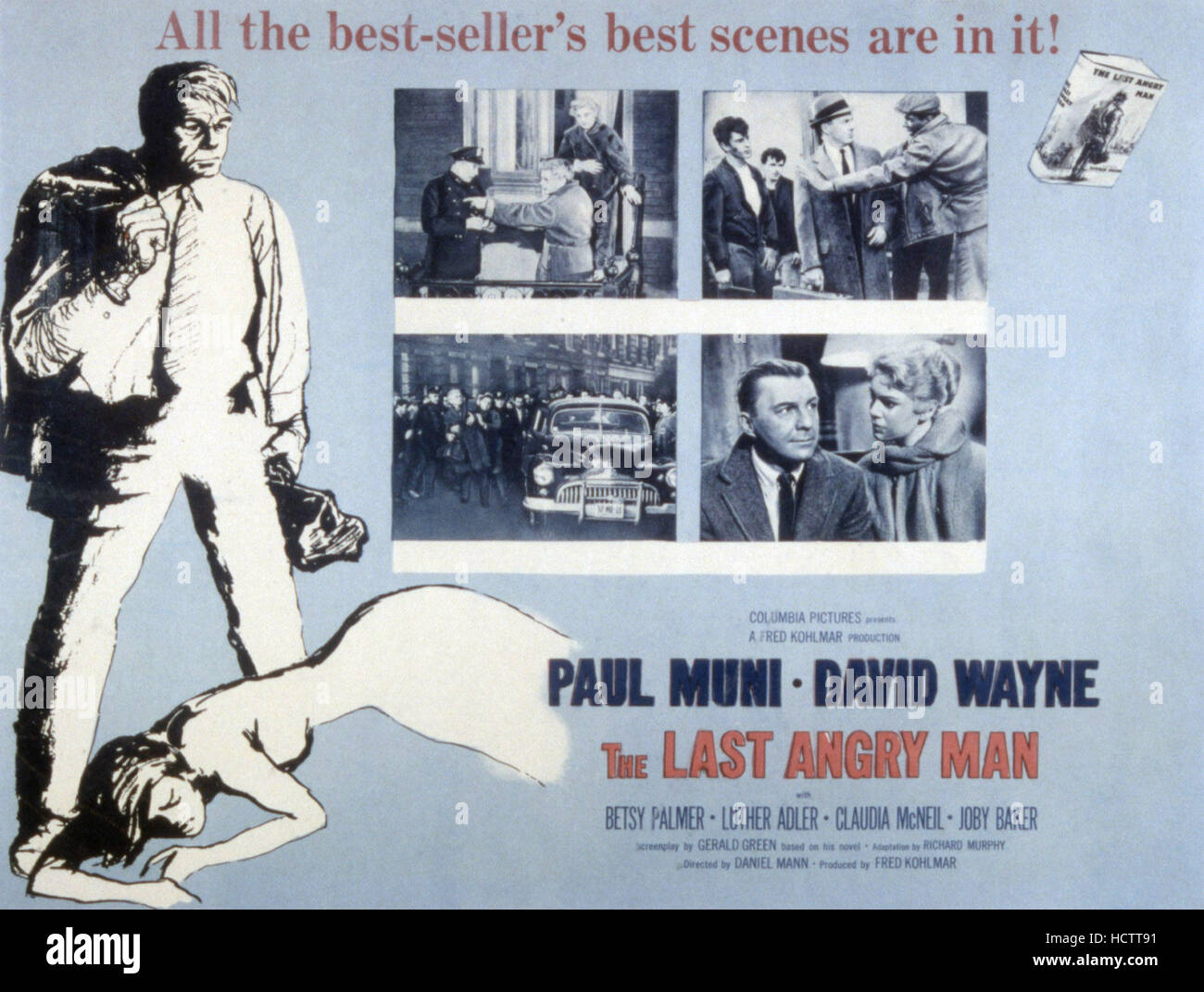 THE LAST ANGRY MAN, Paul Muni, David Wayne, Betsy Palmer, 1959 Stock ...