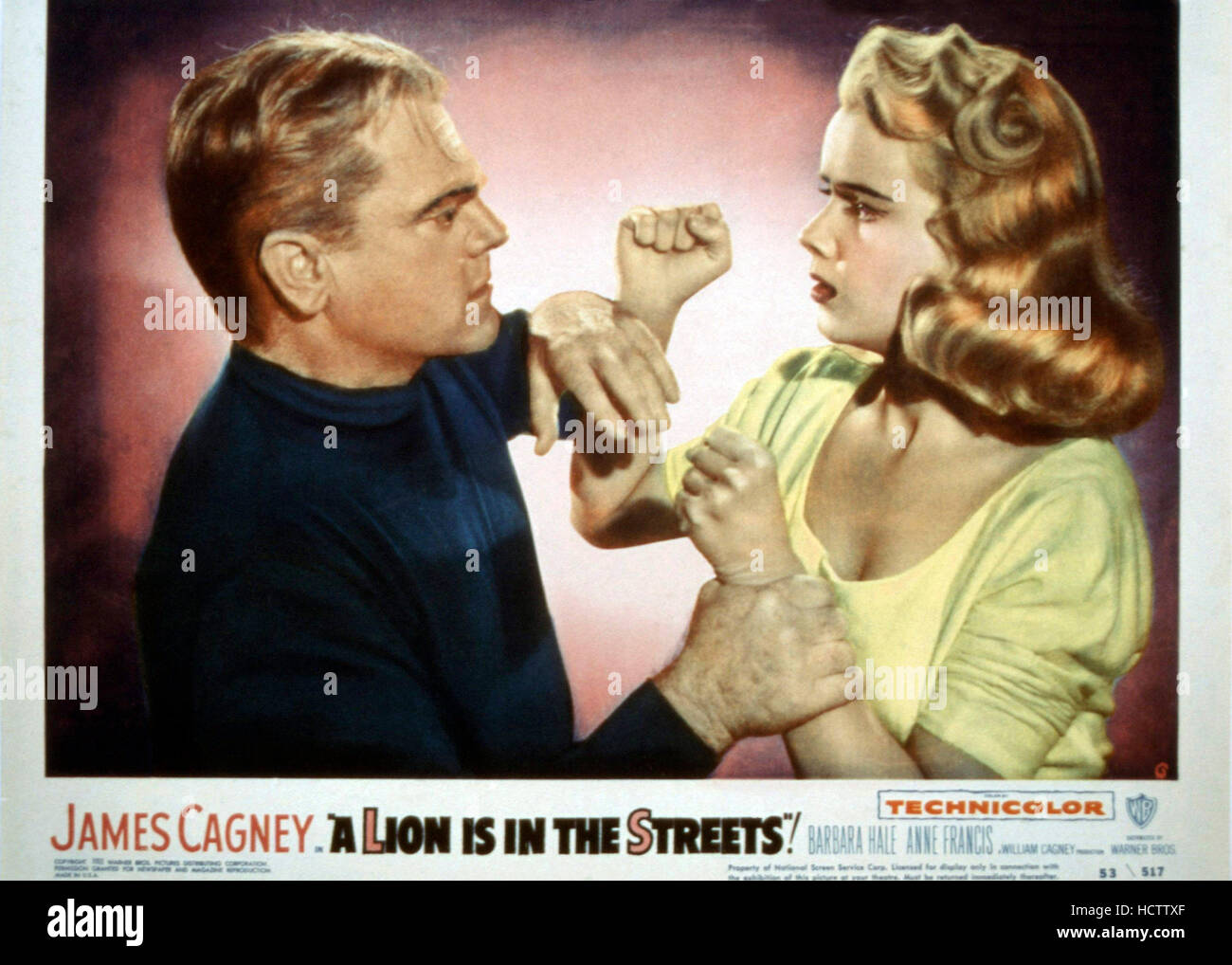 A LION IS IN THE STREETS, James Cagney, Anne Francis, 1953 Stock Photo ...