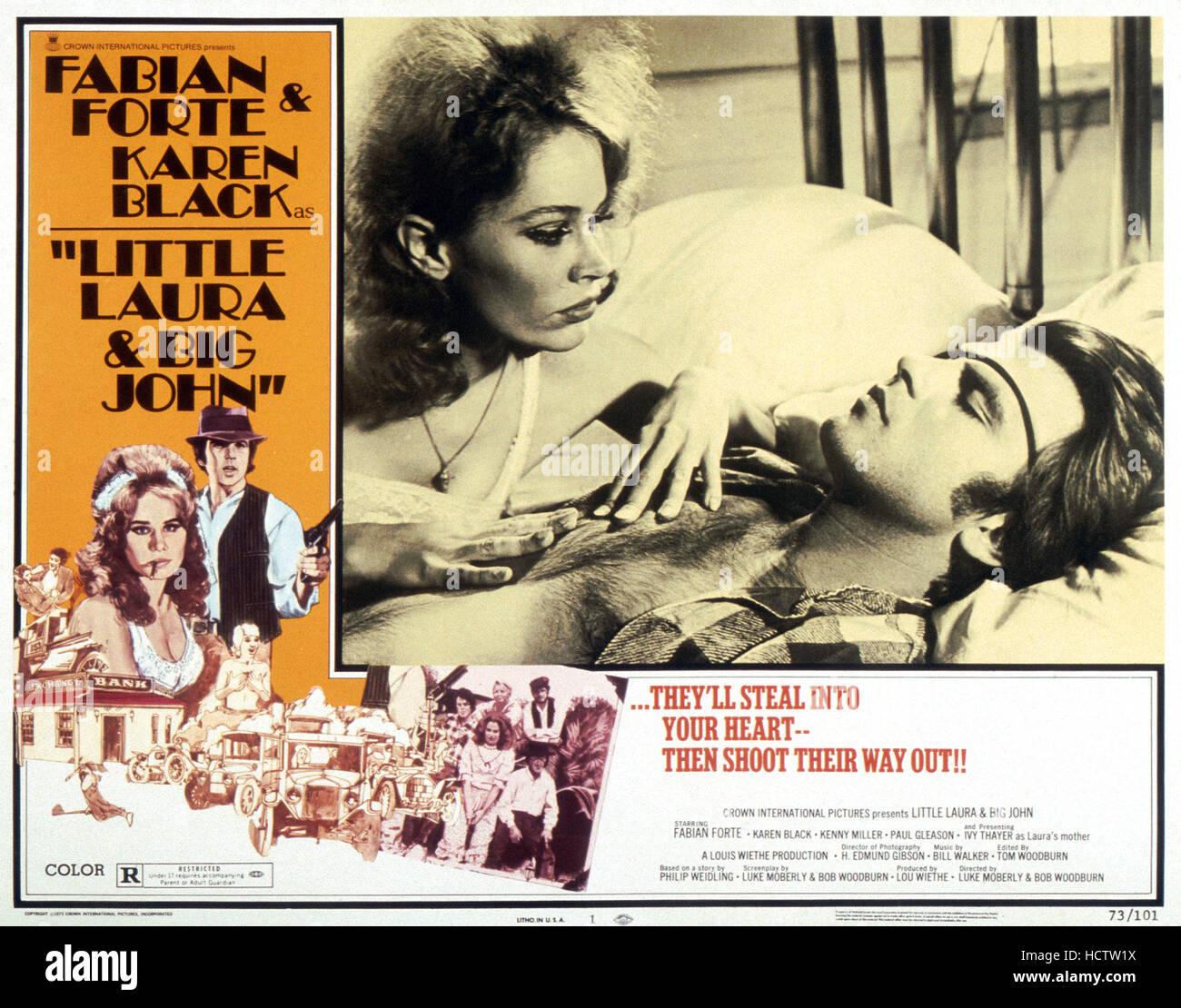 LITTLE LAURA AND BIG JOHN, from left: Karen Black, Fabian, 1973 Stock ...