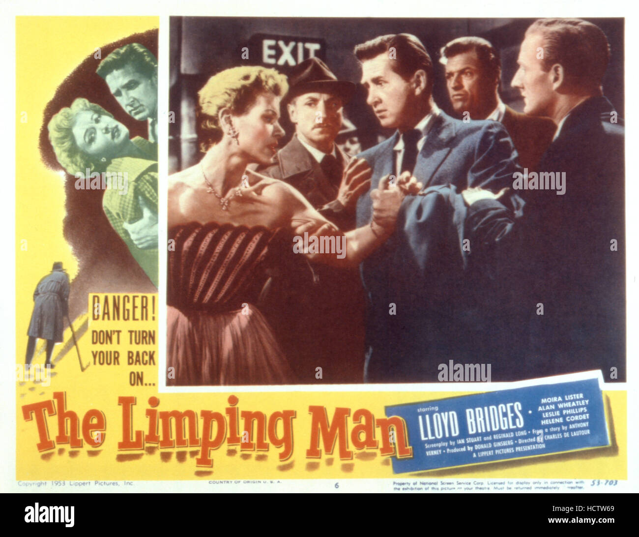 THE LIMPING MAN, Lloyd Bridges, Leslie Phillips, 1953 Stock Photo - Alamy