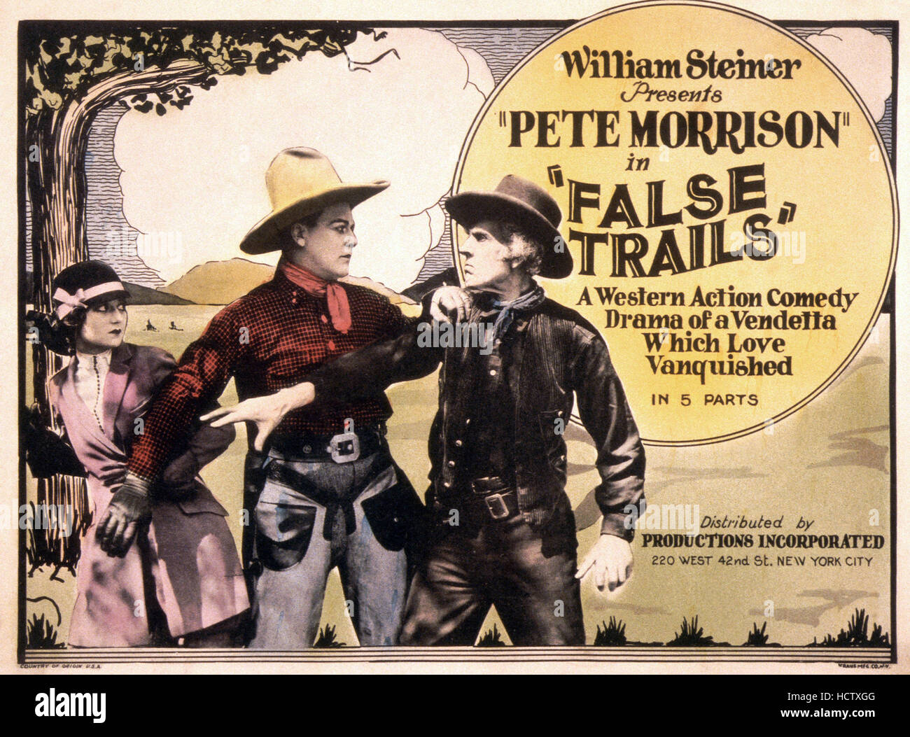 FALSE TRAILS, Pete Morrison (center), 1924 Stock Photo - Alamy