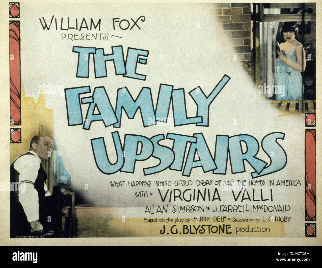 THE FAMILY UPSTAIRS, from left: J. Farrell MacDonald, Virginia Valli ...