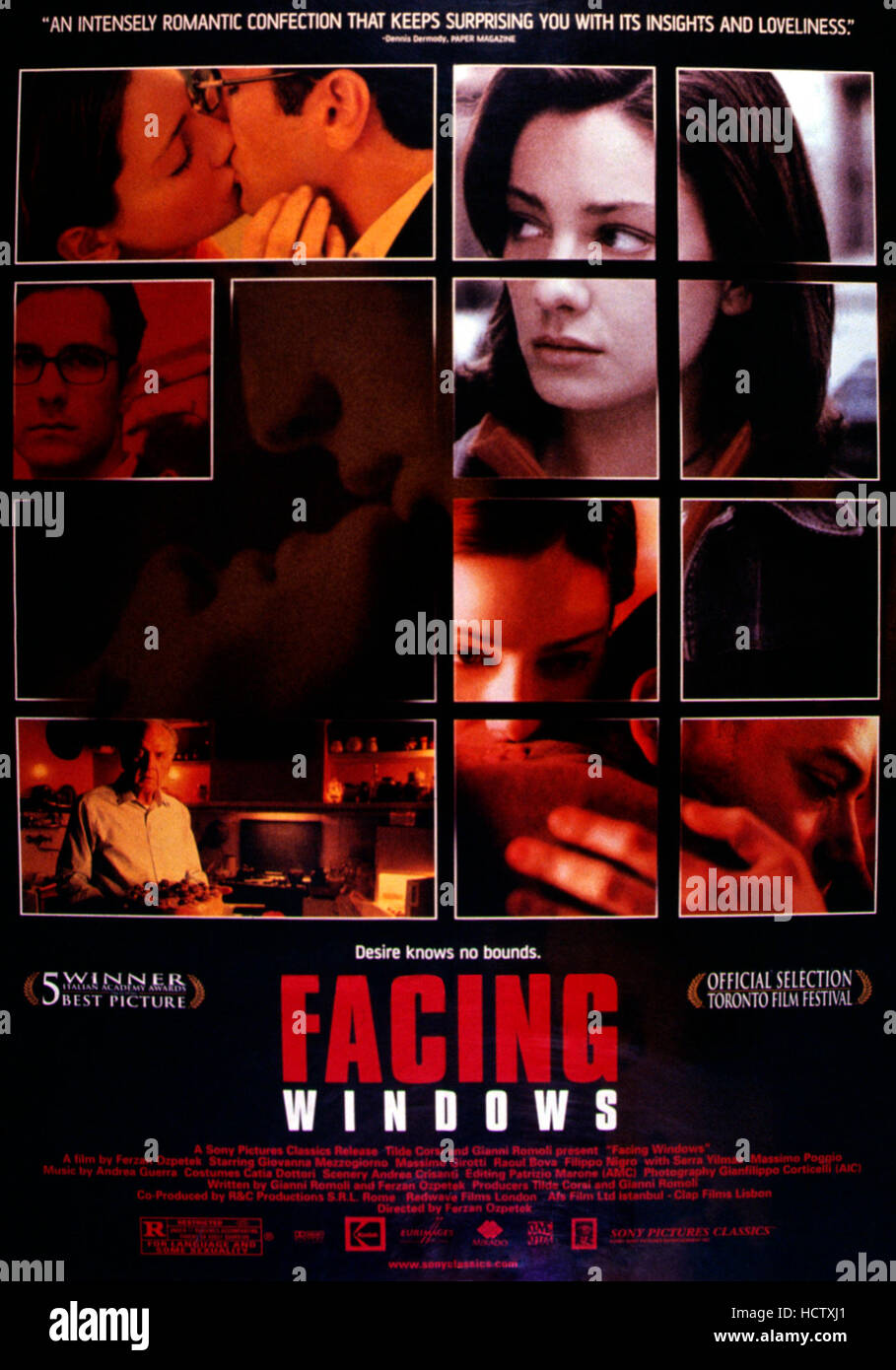 FACING WINDOWS, (aka LA FINESTRA DI FRONTE), US poster, Giovanna Mezzogiorno (top right), 2003 ...