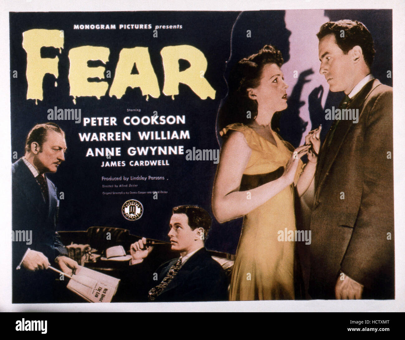 FEAR, from left: Warren William, Peter Cookson, Anne Gwynne, Peter ...