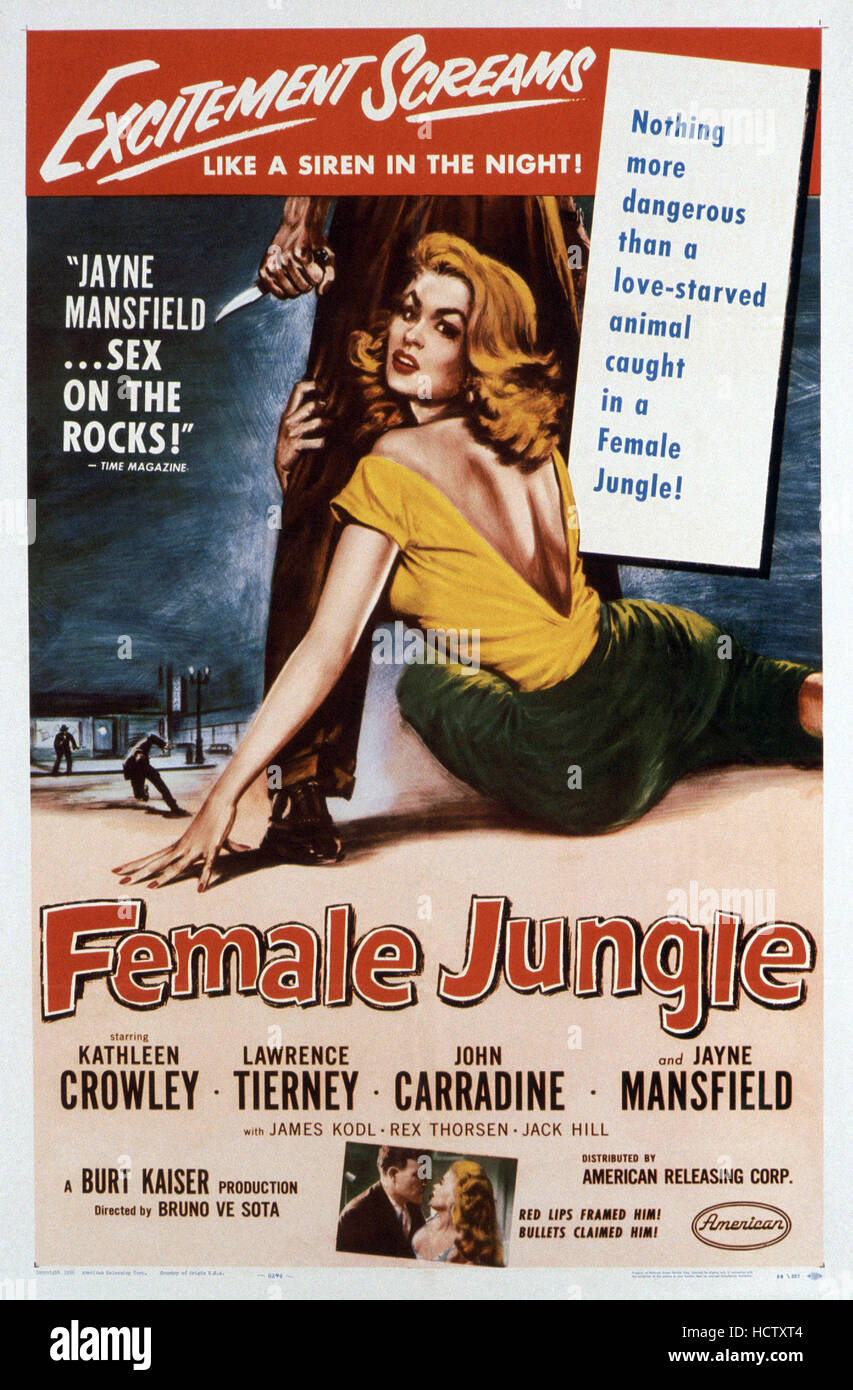 FEMALE JUNGLE, Kathleen Crowley, 1955 Stock Photo - Alamy