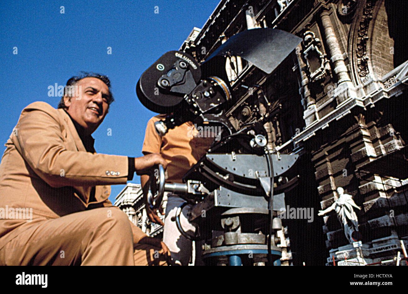 FELLINI'S ROMA, Director Federico Fellini, on set, 1972 Stock Photo - Alamy