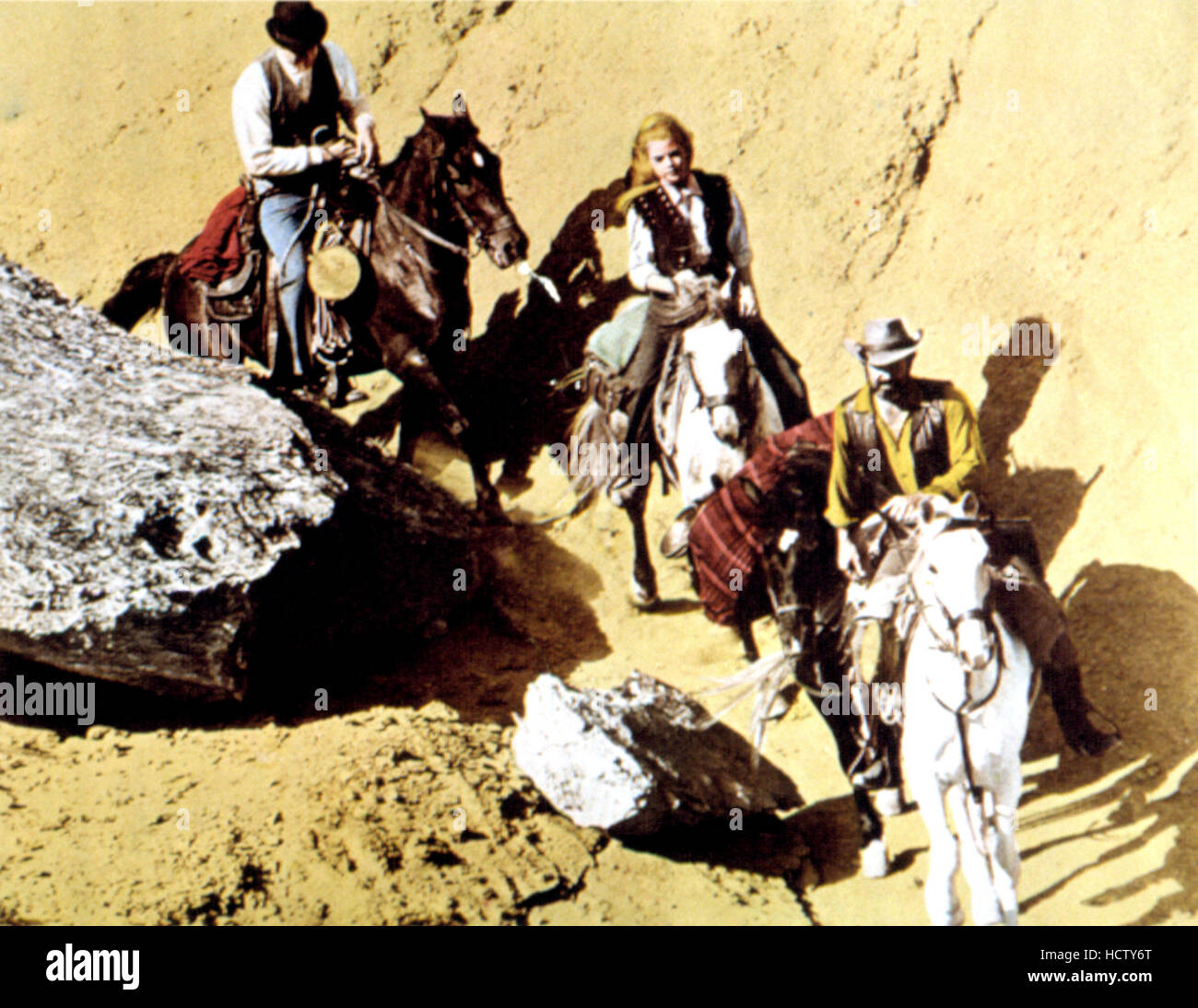 FOUR RODE OUT, Leslie Nielsen, Sue Lyon, Pernell Roberts, 1971 Stock ...