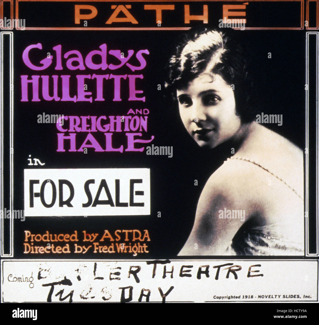 FOR SALE, Gladys Hulette, 1918 Stock Photo - Alamy