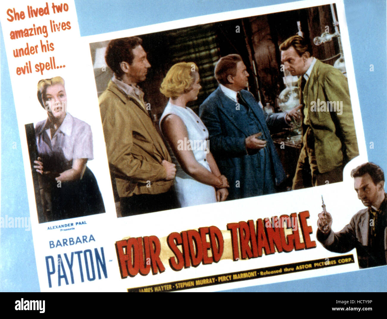 FOUR SIDED TRIANGLE, John Van Eyssen, Barbara Payton, James Hayter ...