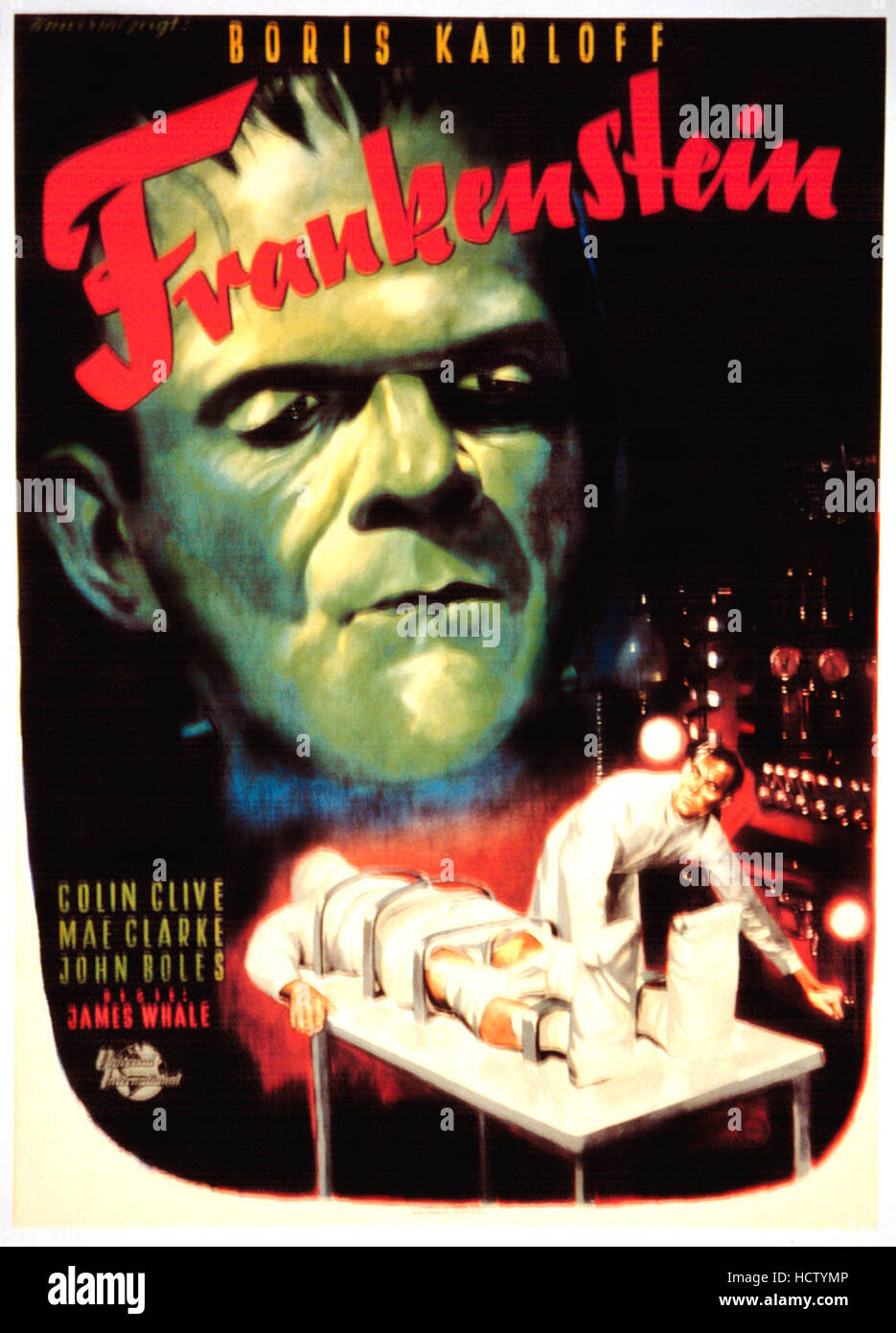 FRANKENSTEIN, Boris Karloff, Colin Clive, 1931 Stock Photo - Alamy