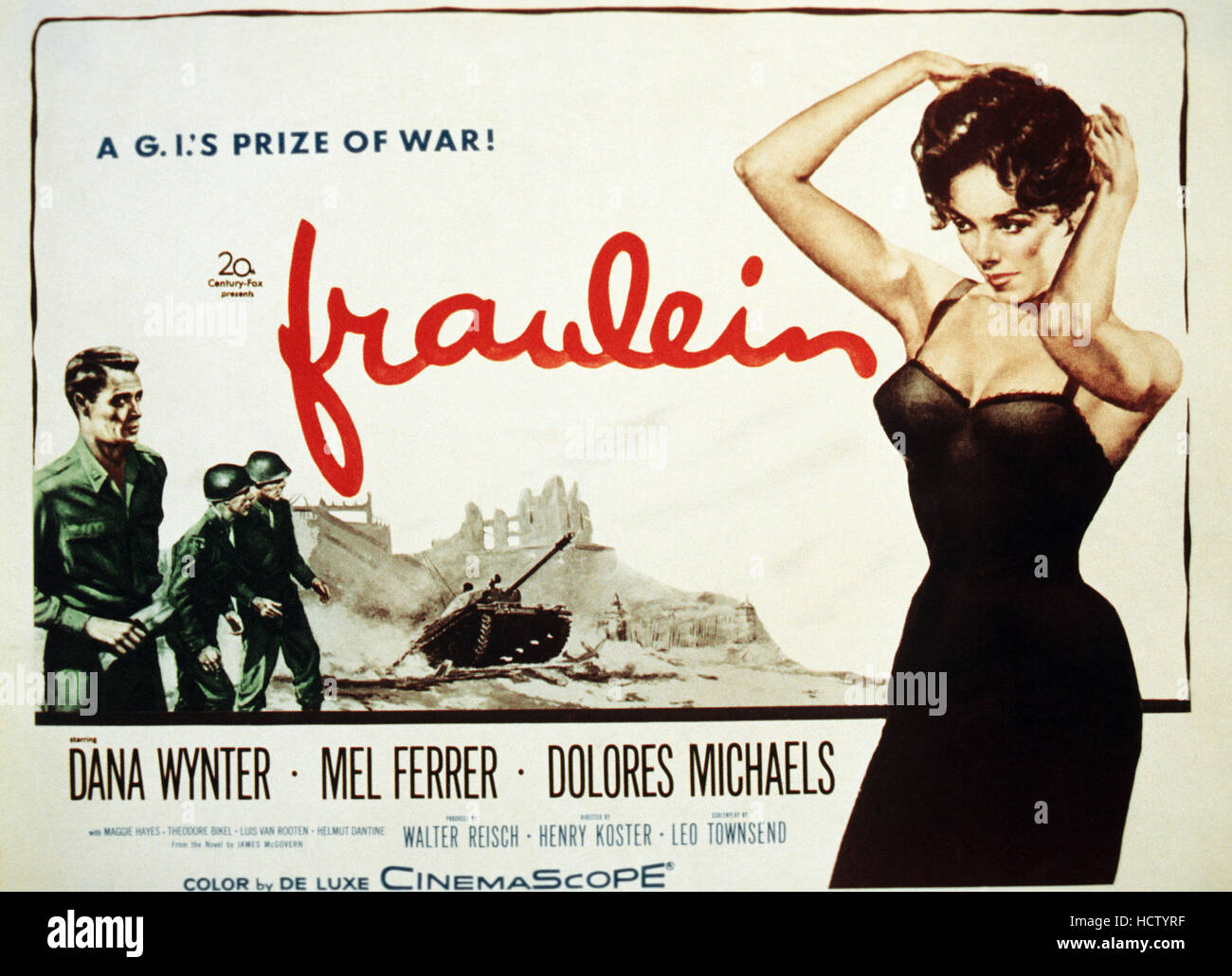 FRAULEIN, Mel Ferrer (left), Dana Wynter (right), 1958, TM & Copyright ...